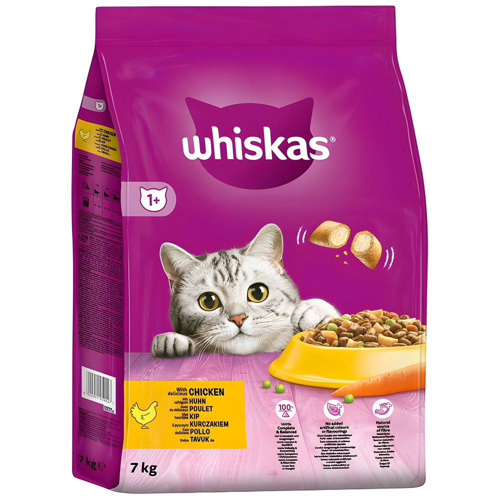Whiskas Chicken Dry Cat Food 7kg – Adult Formula &VerticalLine; Petworld