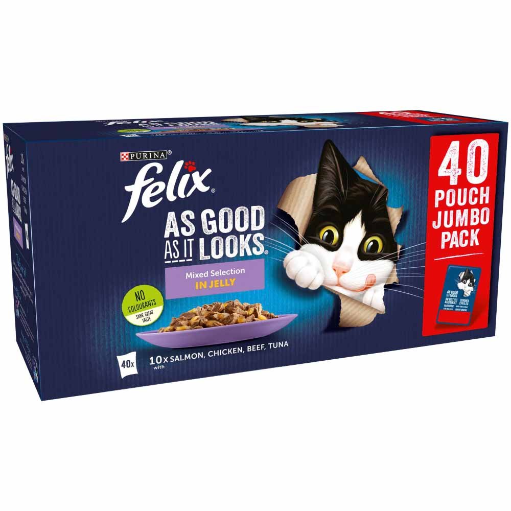 Felix As Good As It Looks Mixed in Jelly 40x85g – Tasty Wet Cat Food ...